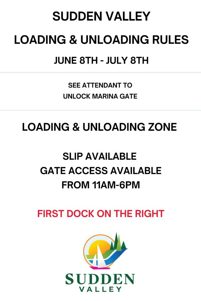 SEE ATTENDANT TO UNLOCK MARINA GATE | Sudden Valley Community Association